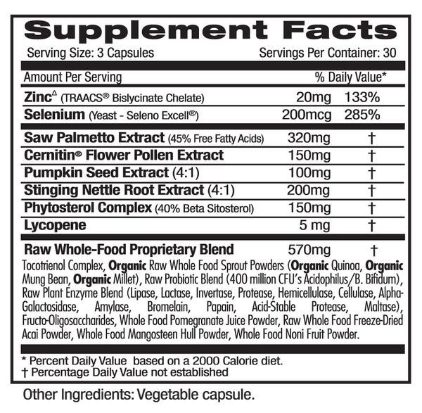 Prostate Health - Emerald - 90 vegetable capsules - Healthquest Vitamins